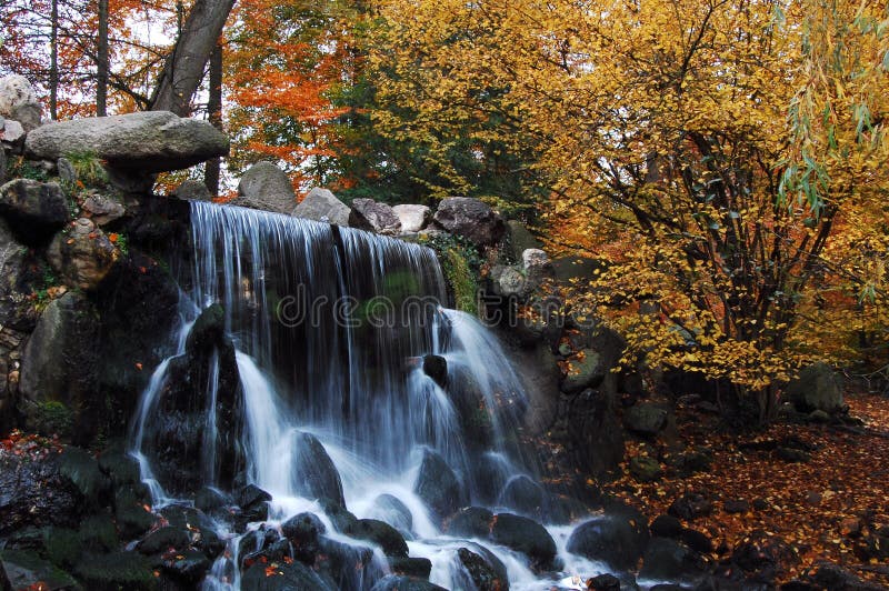 Waterfall stock image. Image of park, colorful, forest - 3593315