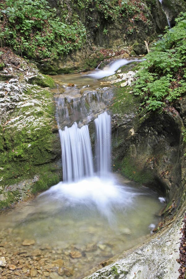 Waterfall at Kinugawa Ryuokyo Valley. Stock Image - Image of forest ...