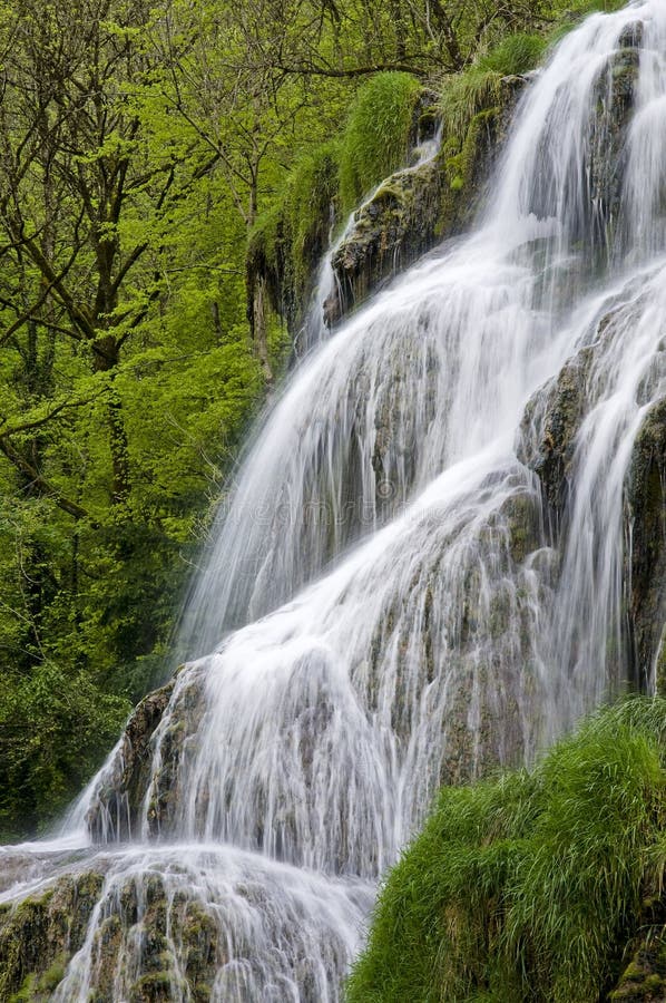 Spring water waterfall stock image. Image of green, natural - 22703841