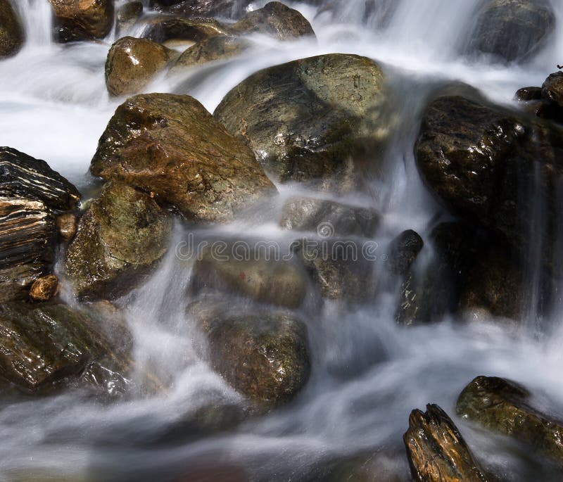 Water falling on rocks stock image. Image of clean, water - 4224849