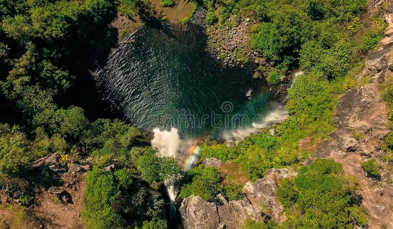 Waterfall from above ! stock photo. Image of waterfall - 121116176