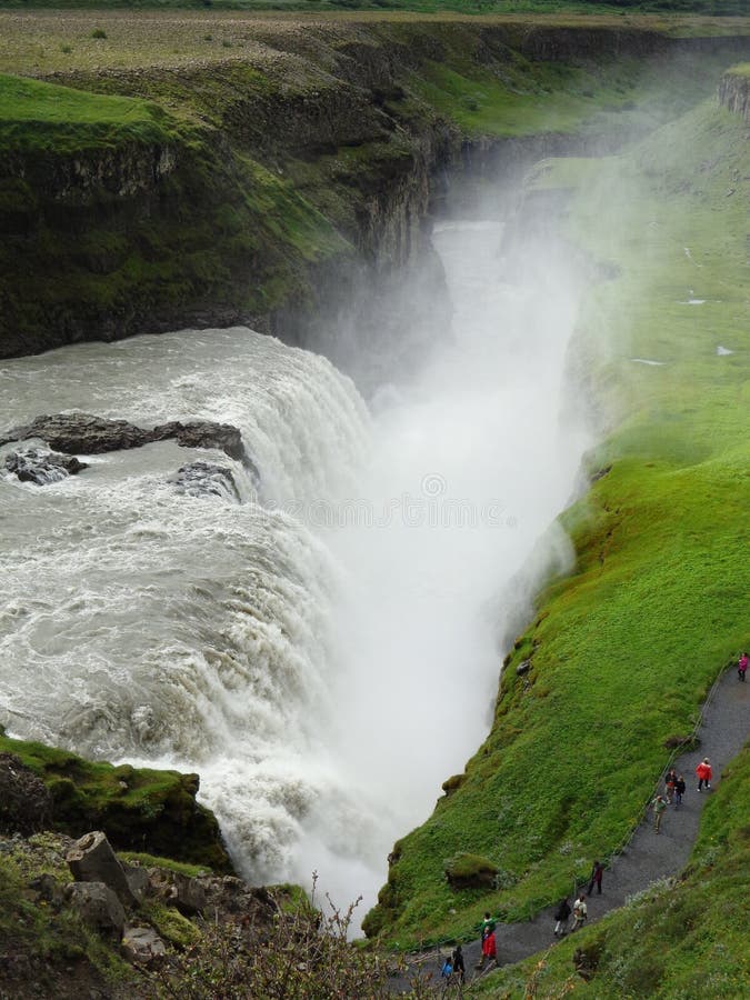 Waterfall from above stock photo. Image of summer, stormy - 152708474