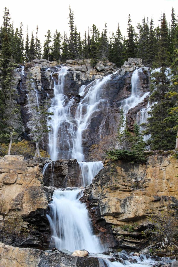 Waterfall in Alberta Canada Stock Image - Image of alberta, waterfall ...