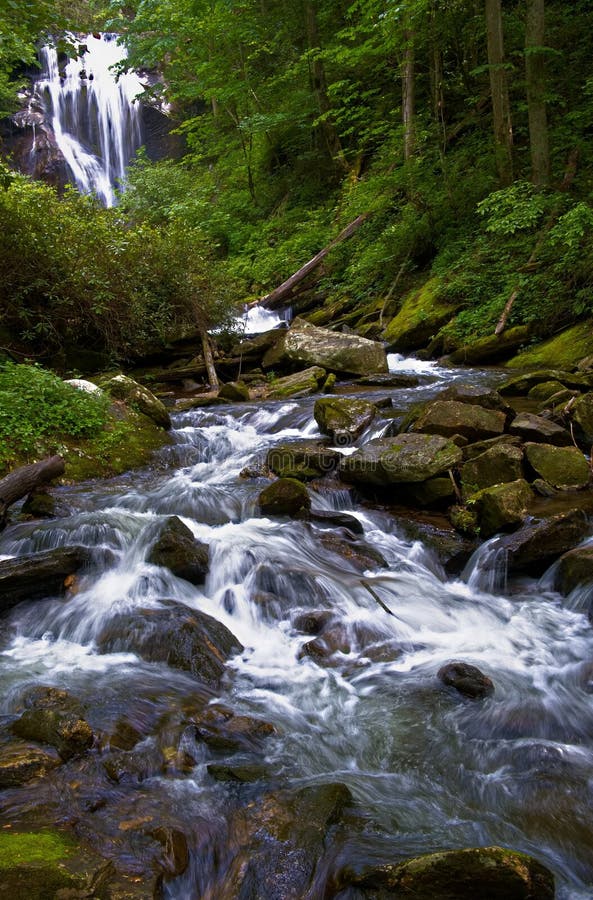 Waterfall in Anna Ruby Falls in Helen, GA Stock Photo - Image of ...