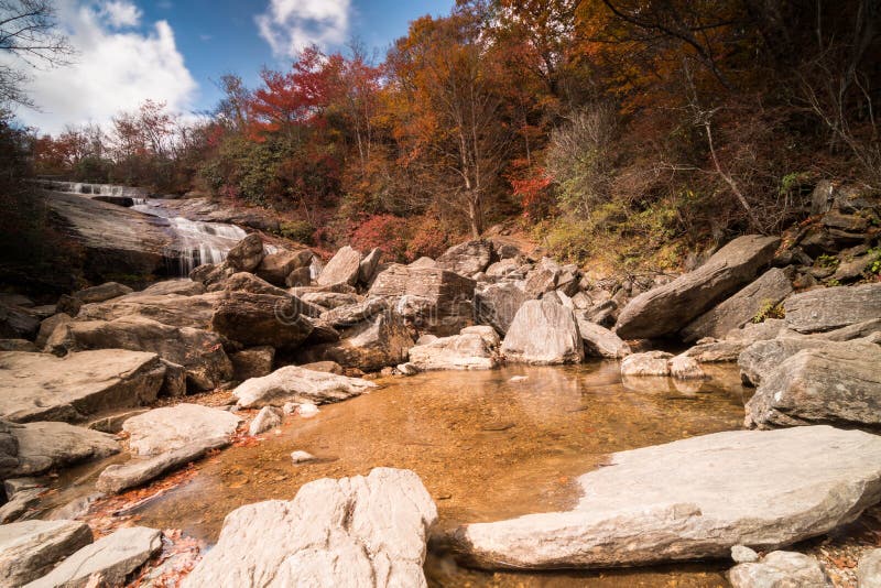 A Waterfall in the Appalachians of Western North Carolina Stock Photo ...