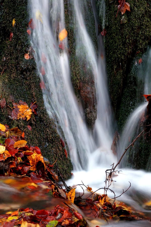 Waterfall in Autumn stock photo. Image of picturesque - 1415988