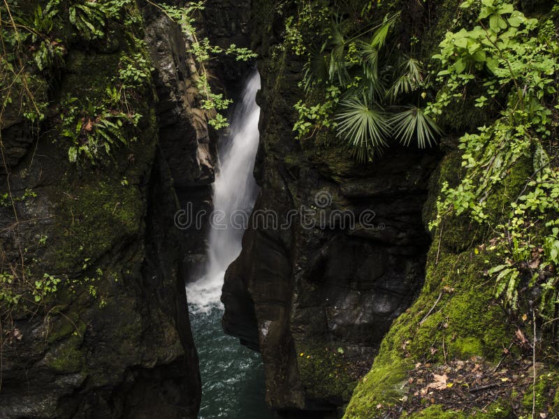 Waterfall. stock photo. Image of green, europe, azure - 92057200