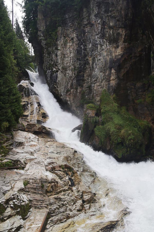 The Waterfall in Bad Gastein, Austria Stock Photo - Image of high ...