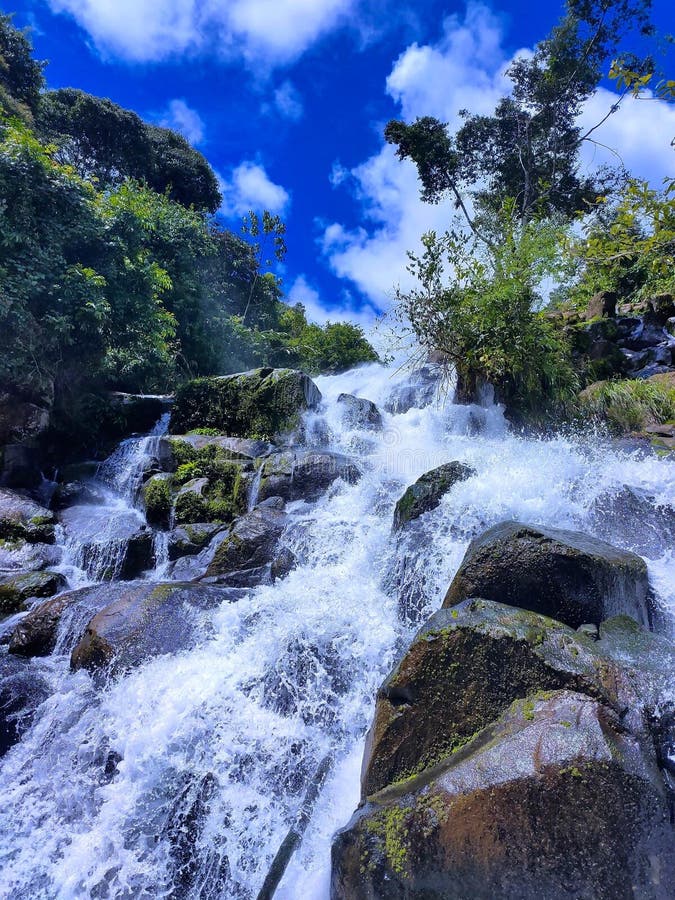 The Waterfall is really Beautiful and Cool Stock Image - Image of cool ...