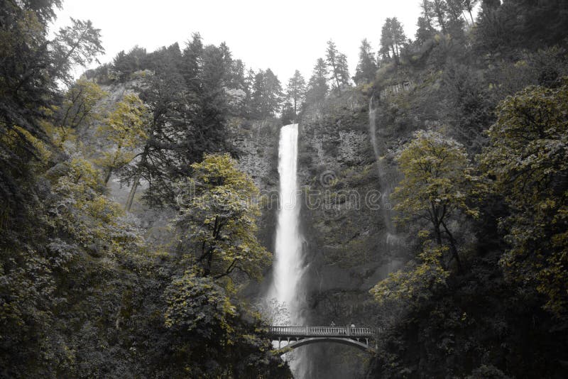 Waterfall stock photo. Image of bridge, next, falling - 89945040