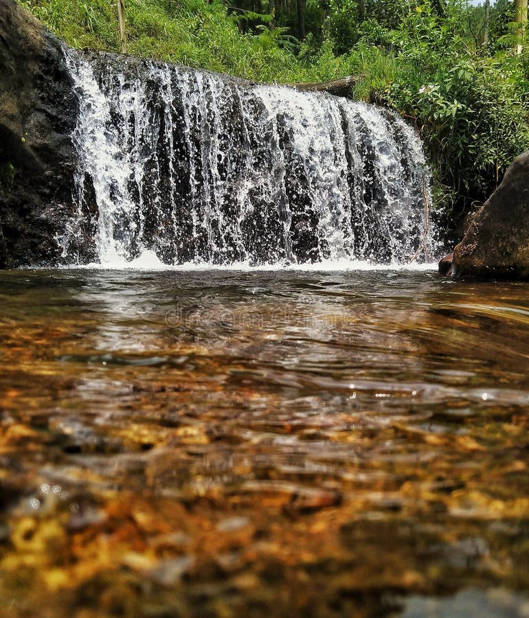 Waterfall so Beautiful and Fresh Wallpaper Photography Stock Photo ...