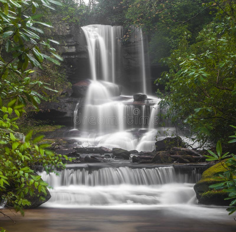 Waterfall stock image. Image of contrast, beautiful, georgous - 52761005