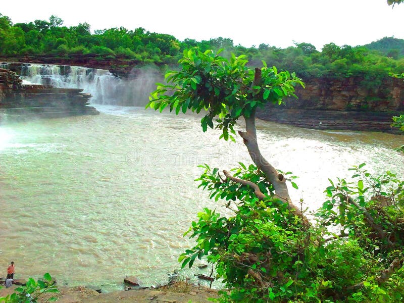 Waterfall stock photo. Image of madhya, sagar, rahatgarh - 42808258
