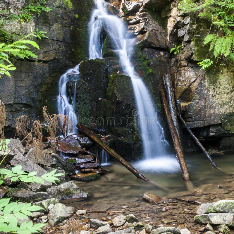 Waterfall stock image. Image of fountain, wisla, water - 66842703