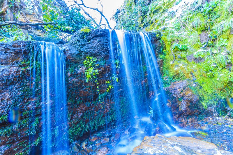 Waterfall stock photo. Image of beautiful, wall, swim - 142616556