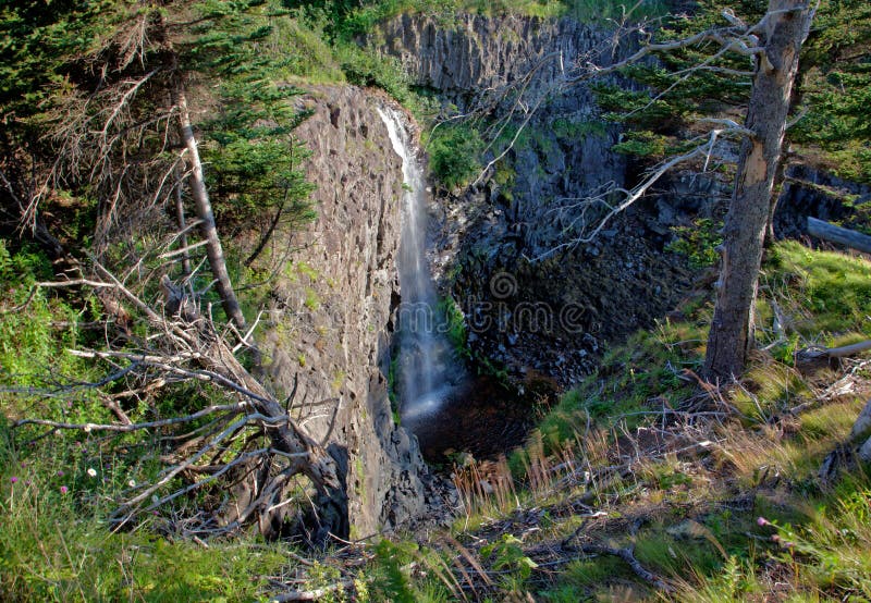 Waterfall below cliff stock image. Image of life, runoff - 97912147