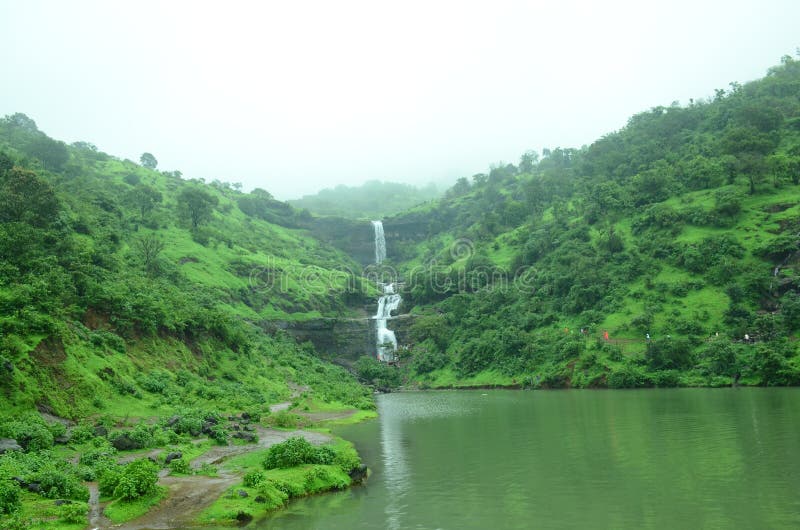 Bhavli Waterfall in Igatpuri Maharashtra Stock Photo - Image of ...