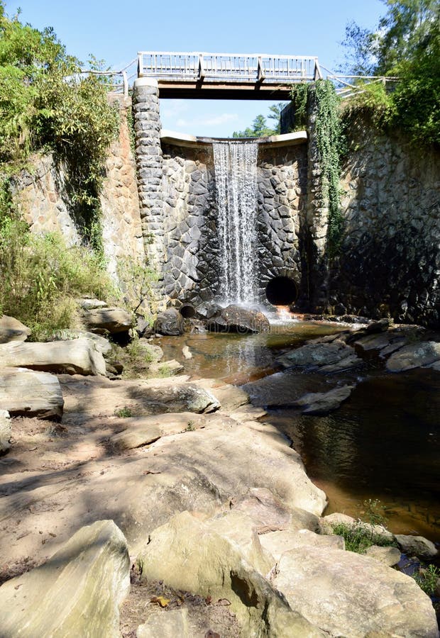 Waterfall In The Biltmore Estate Gardens Biltmore Village Asheville Nc Usa September 27