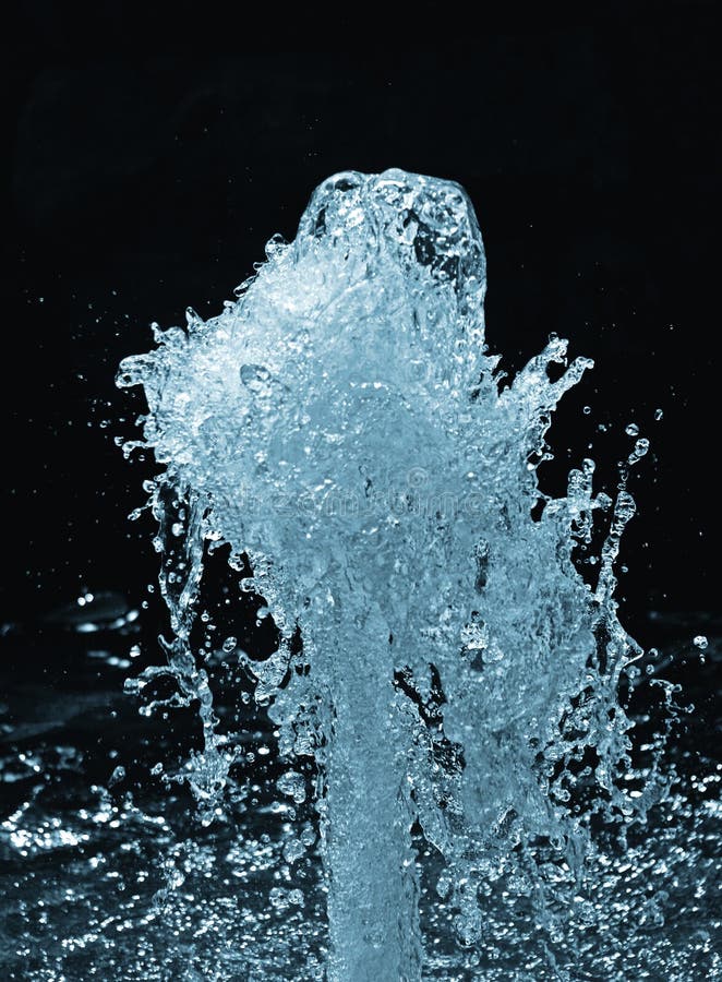 Waterfall on the black stock image. Image of drop, blue - 5924203