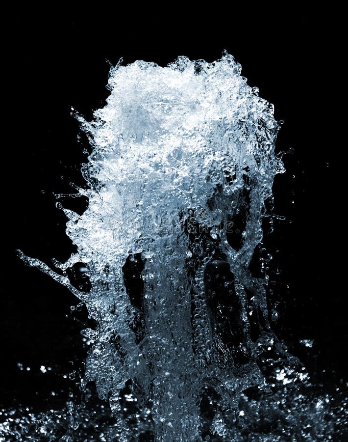 Waterfall on the black stock image. Image of drop, blue - 5924203