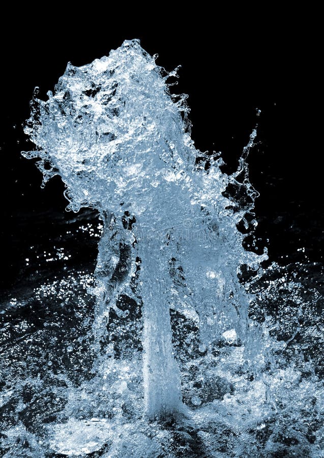Waterfall on the black stock image. Image of drop, blue - 5924203