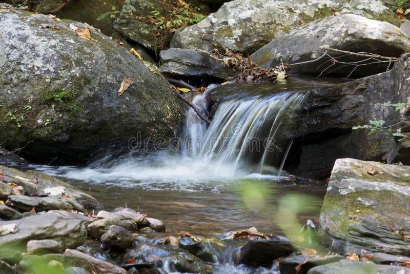 Waterfall in the Blue Ridge Mountains Stock Photo - Image of outdoor ...