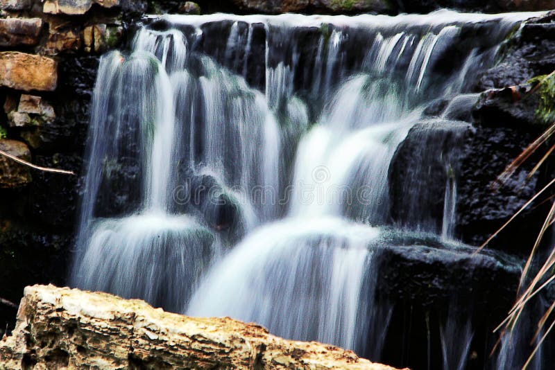 Waterfall blur stock image. Image of blur, greens, cedars - 107098159