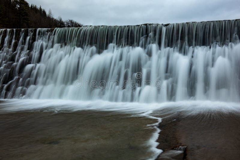 Waterfall, Blurry Falling Water Creates Streaks Stock Image - Image of ...