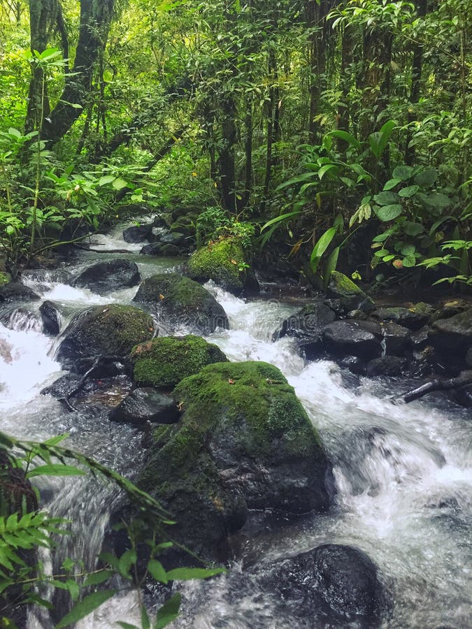 Waterfall in Bogor, West Java, Namely Curug Cibeureum Stock Image ...