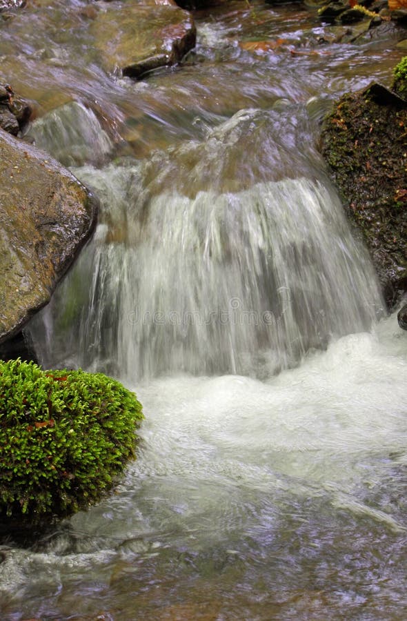 Small waterfall on a brook stock image. Image of river - 253544947