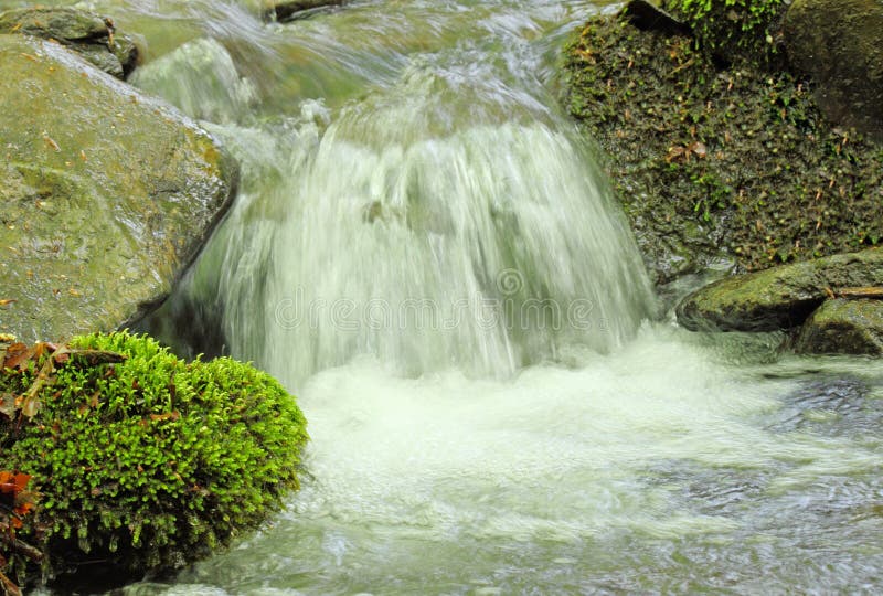 Small waterfall on a brook stock image. Image of river - 253544947
