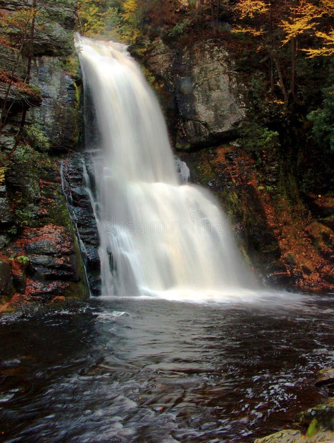 Waterfall at Bushkill Falls PA. Stock Photo - Image of landscape ...