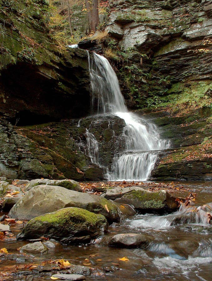 Waterfall at Bushkill Falls PA. Stock Image - Image of natural, beauty ...