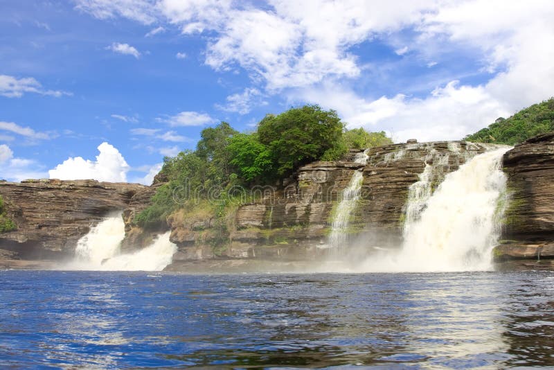 Waterfall at Canaima, Venezuela Stock Image - Image of water, america ...