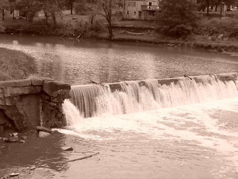 Waterfall at Caplinger Mill Stock Photo - Image of river, caplinger ...