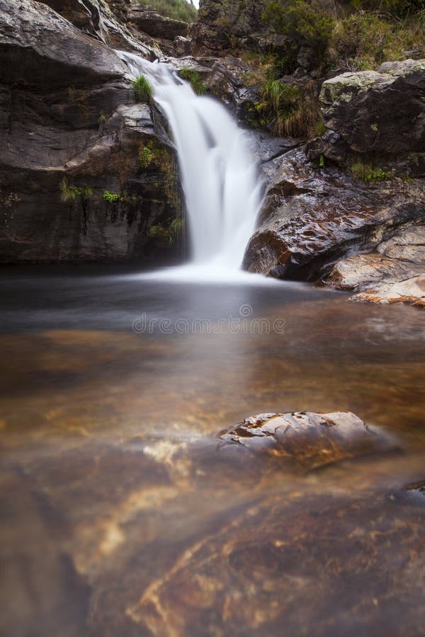 Waterfall Captured with a Long Exposure, Creating a Captivating Effect ...