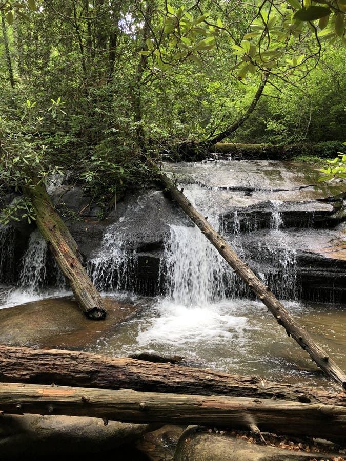 Waterfall on Carrick Creek Trail at Table Rock State Park Stock Image ...