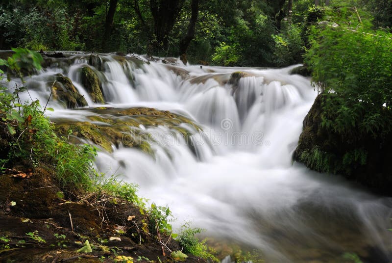 Waterfall Cascade from Close View Stock Image - Image of natural, river ...
