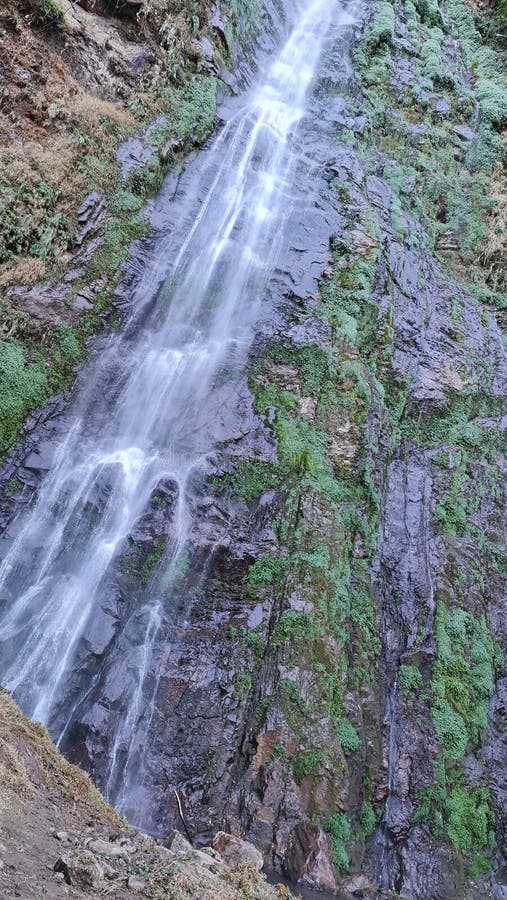 Waterfall Cascade on Mountain Rocks Stock Photo - Image of nature ...
