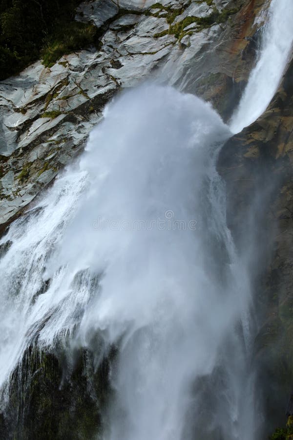 Waterfall Cascade on a River Stock Image - Image of flow, panorama ...