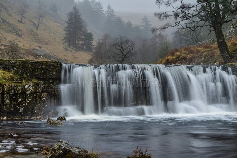 Waterfall Cascading through Dense Forest Stock Photo - Image of ...