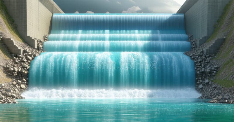 Waterfall Cascading Over a Dam that Has Crumbled, Allowing the River To ...