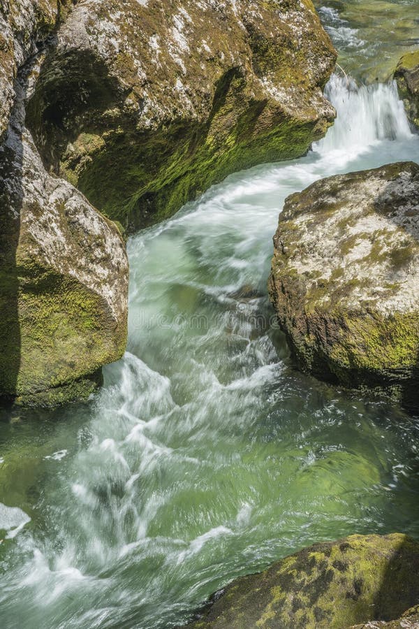Waterfall Cascading Over Rocks Stock Photo - Image of environment ...