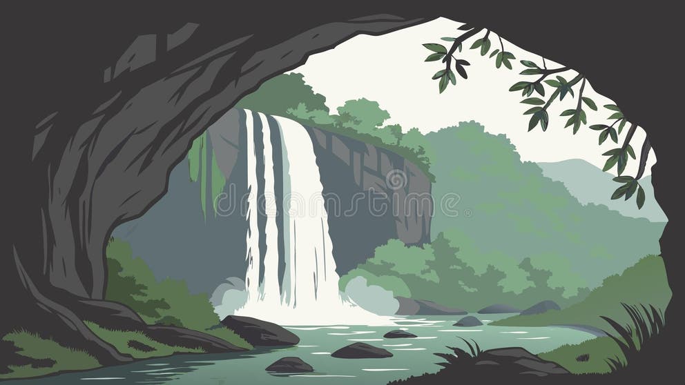 Waterfall in Cave, Underground Waterfall, Hidden Waterfall, Cave Water ...