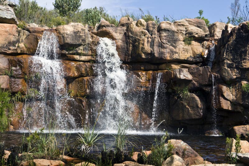 Waterfall in the Cederberg Mountains Stock Image - Image of peaceful ...