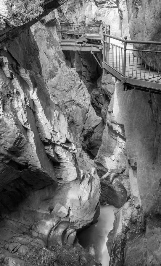 The Waterfall and Chasm Orido Di Bellano - Lago Di Como Lake Stock ...