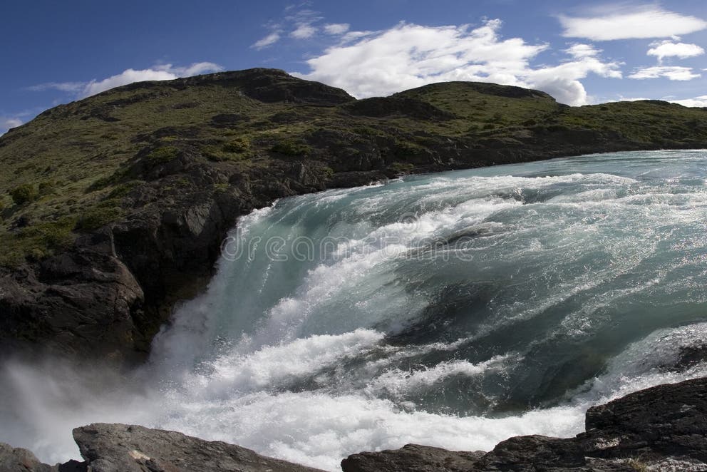 Waterfall in Chile stock photo. Image of south, water - 10794166