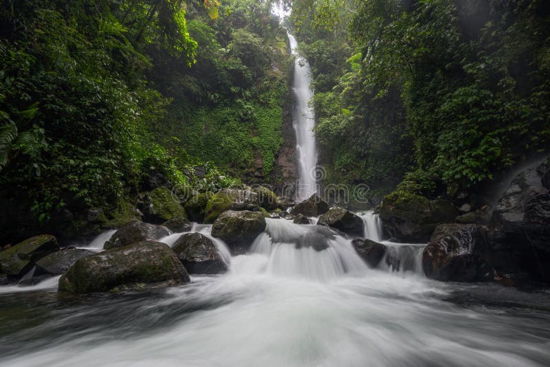 Waterfall Ciparay with Long Exposure Shoot Stock Photo - Image of ...