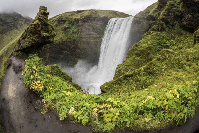 Waterfall and Cliff Long Exposure Stock Photo - Image of landscape ...