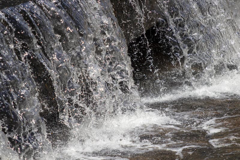 Waterfall Close Up with Splashing and Droplets Stock Photo - Image of ...